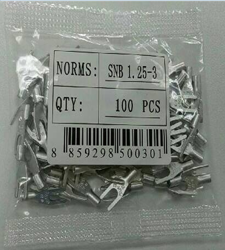 SNB Non- lnsulated Spade Terminalsหางปลาแฉกเปลือย SNB 1.25-3 , SNB 1.25 ...