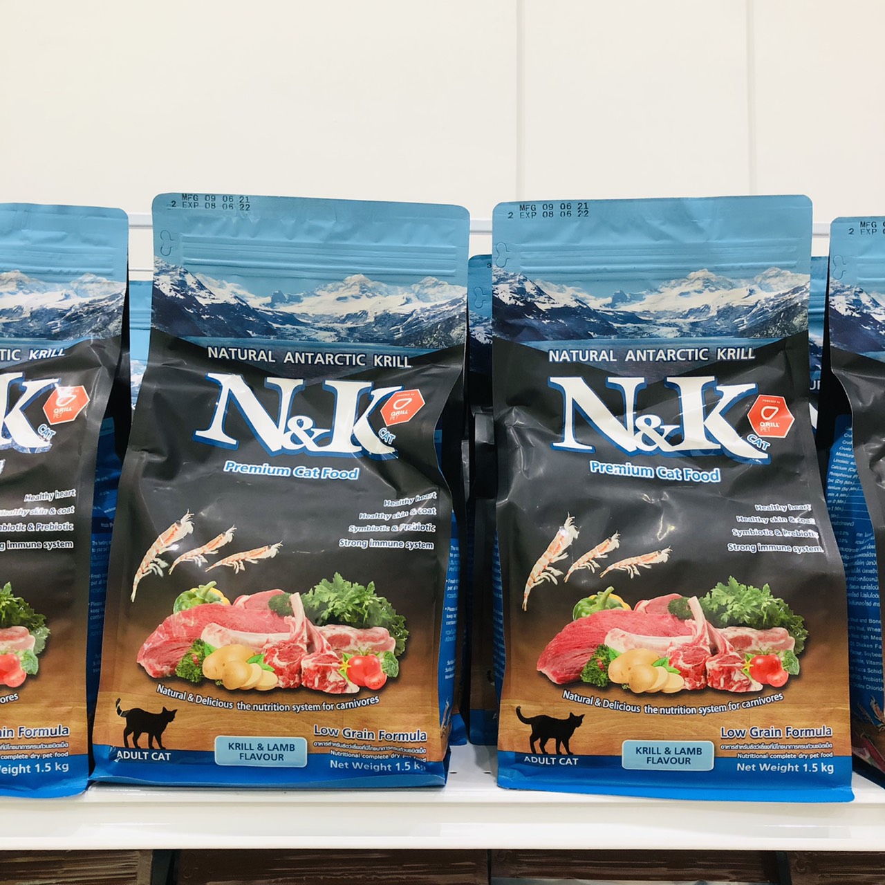 ส่งฟรี????[1แถม1] อาหารแมว N&K Cat (Krill and Lamb Flavor) 1.5kg แถม NK ...