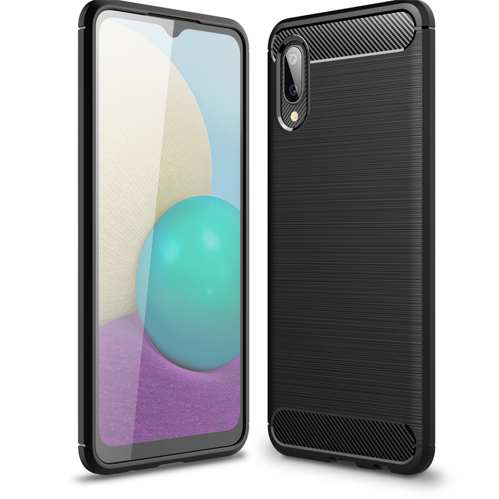 LENUO for Samsung Galaxy A02 Case Brushed Solid Color Back Cover Camera ...