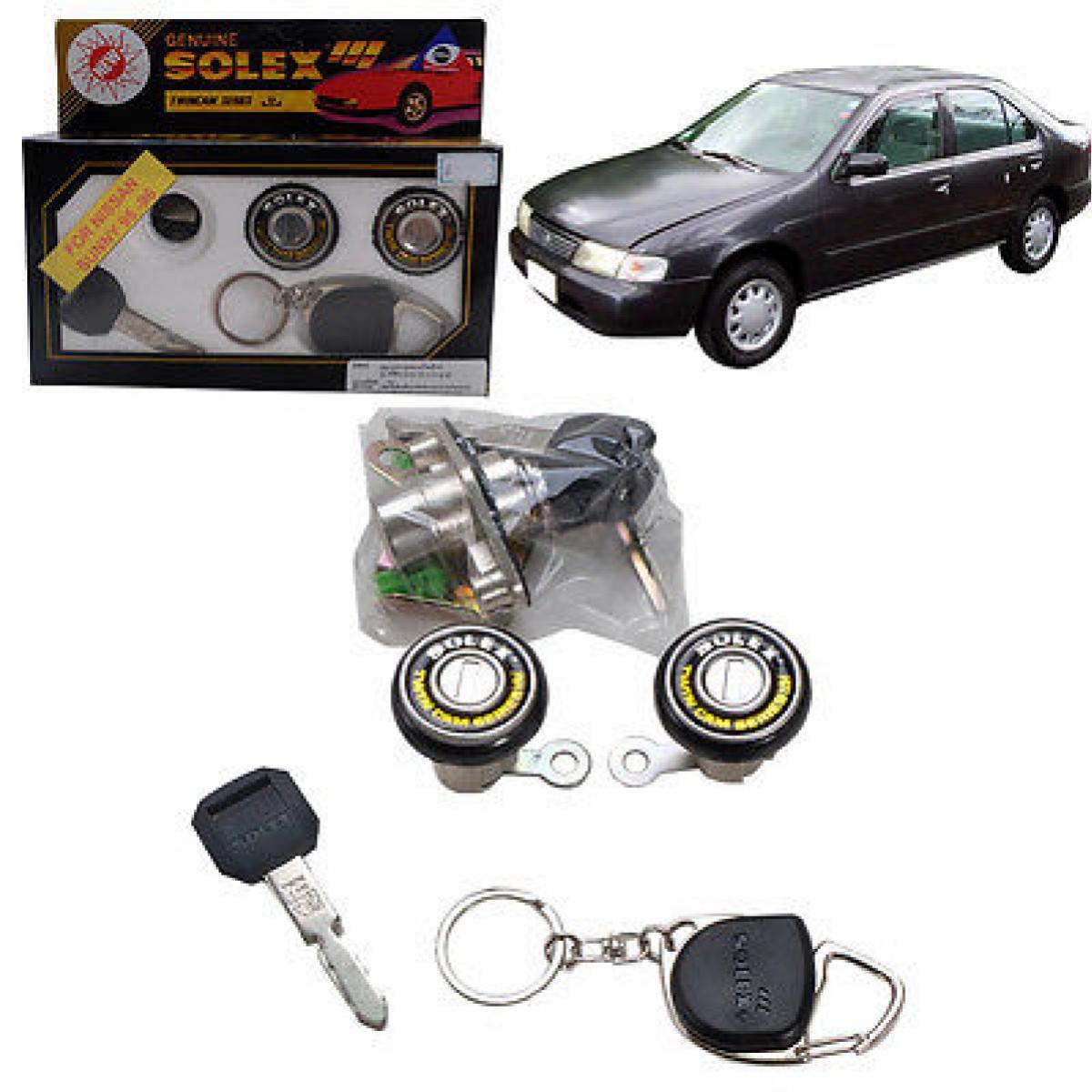 กุญแจประตู รถยนต์ สวิตซ์ประตู SOLEX รุ่น นิสสัน ซันนี่ NISSAN SUNNY B14 ปี 1995 - 1996 1 ชุด ...
