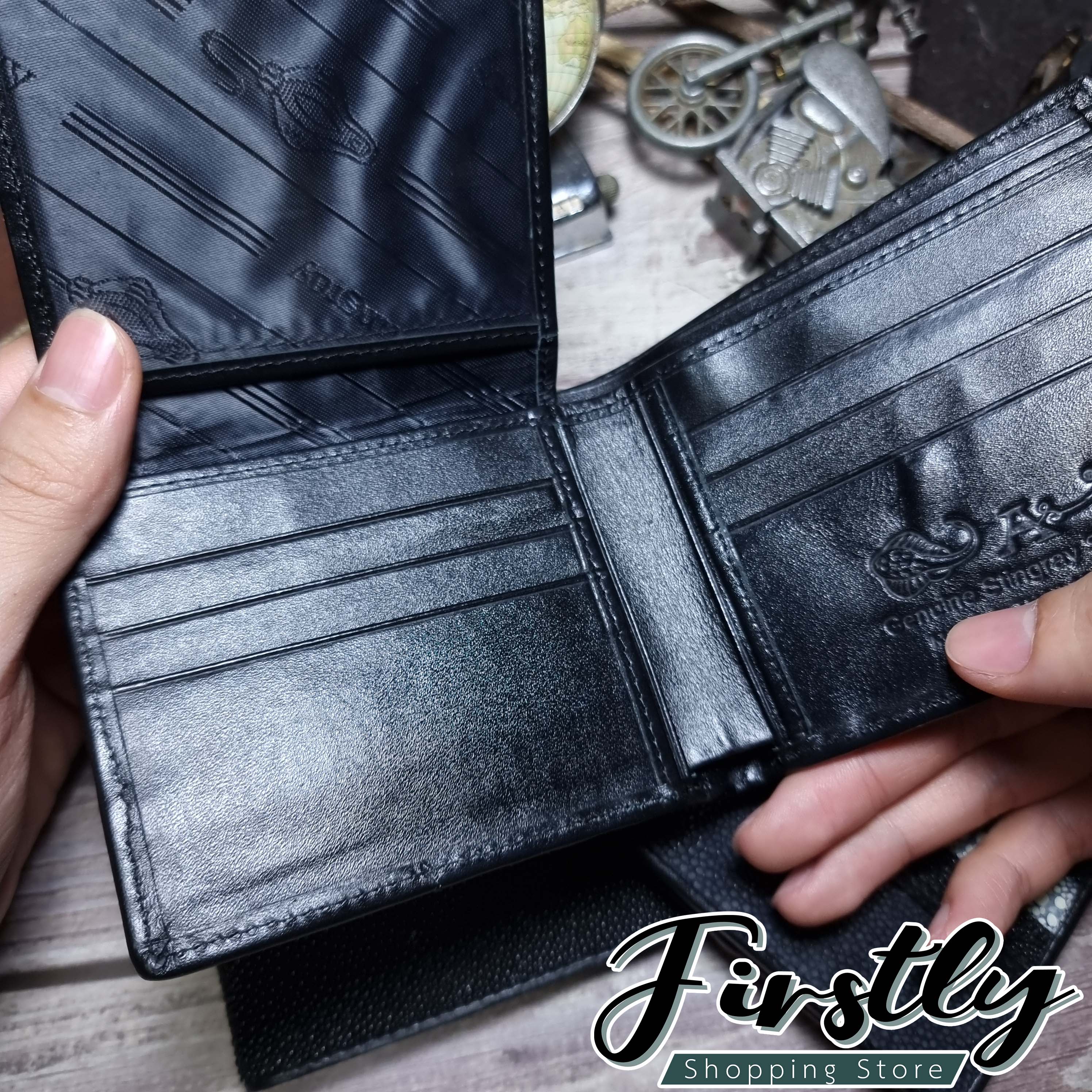 Arsace กระเป๋าสตางค์หนังปลากระเบน(พันธุ์หางหนาม)แท้100%คัดเกรด กระเป๋า ...