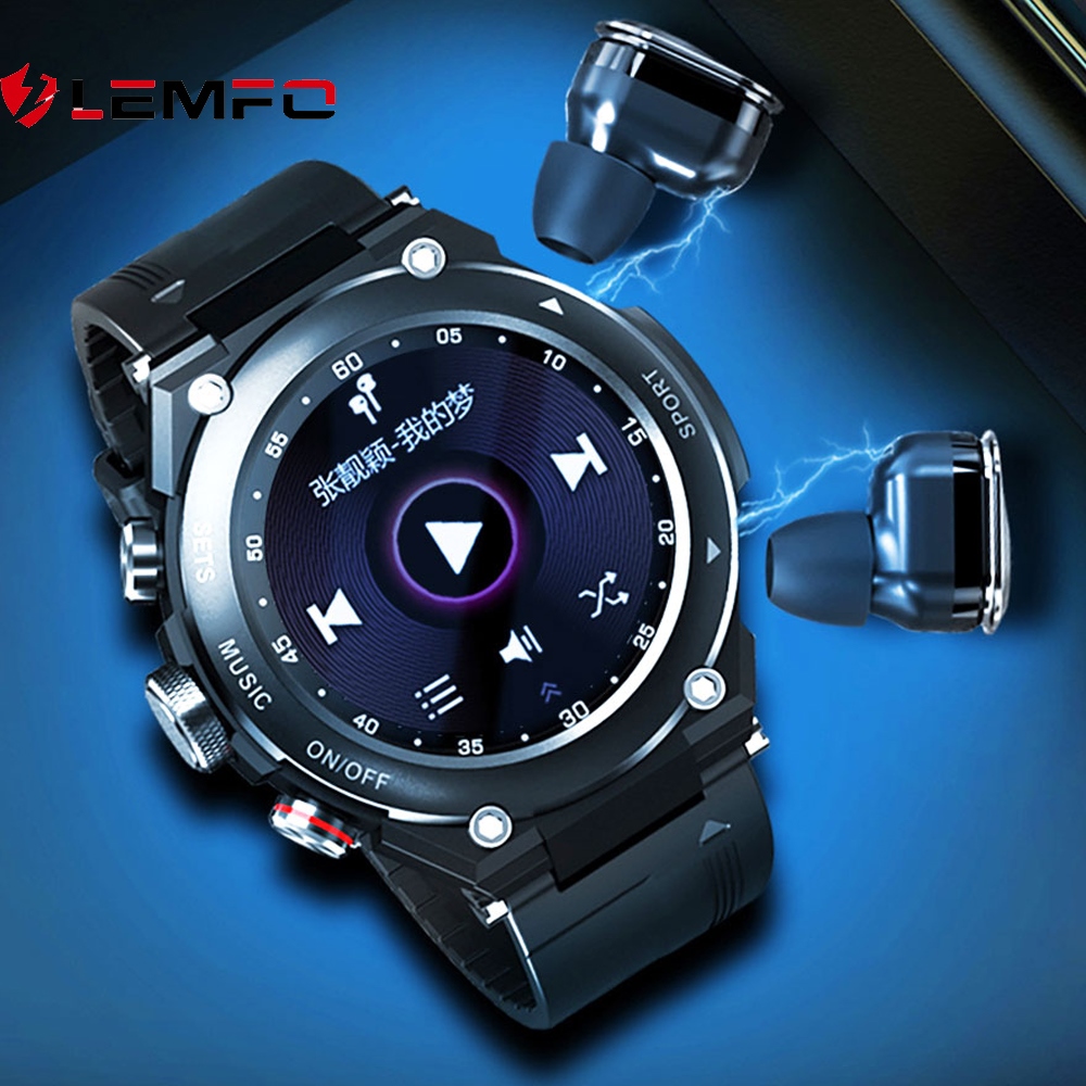 Lemfo T92 Smart Watch Men Tws Earphone Call Music Diy Dials Body ...
