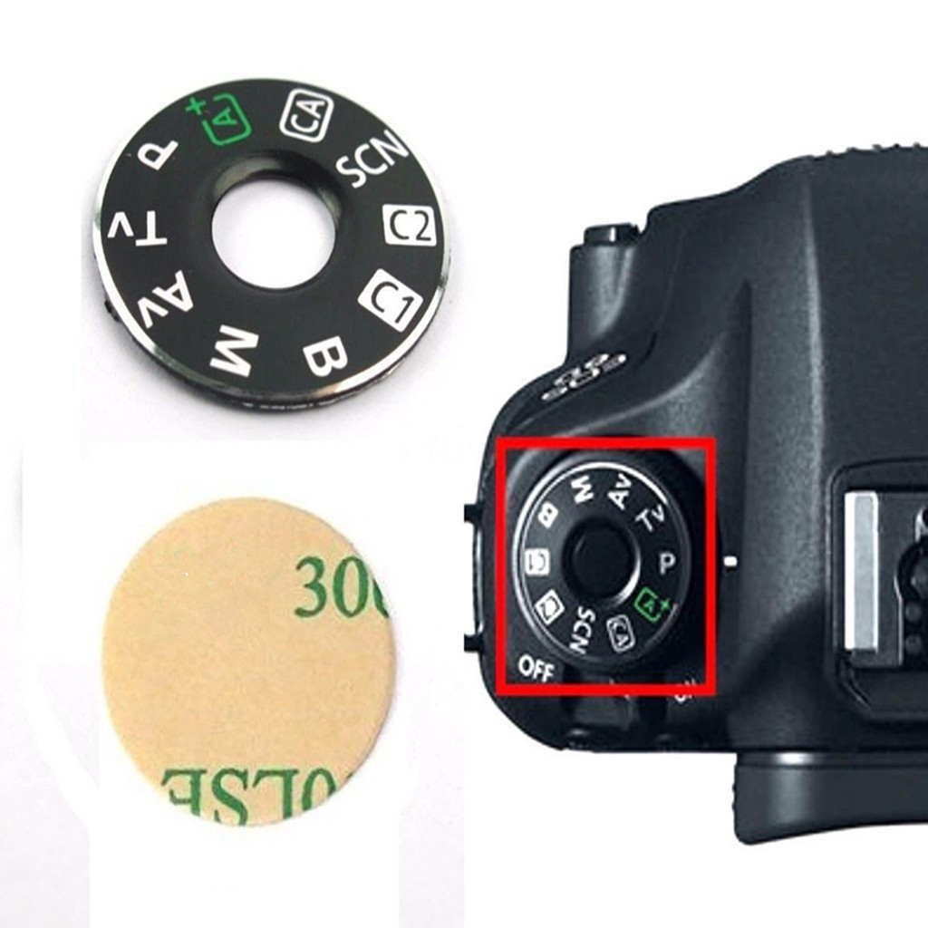 Dial mode แหวนปรับโหมด ฝาครอบปุ่มหมุนโหมด สำหรับ Canon EOS 6D ...