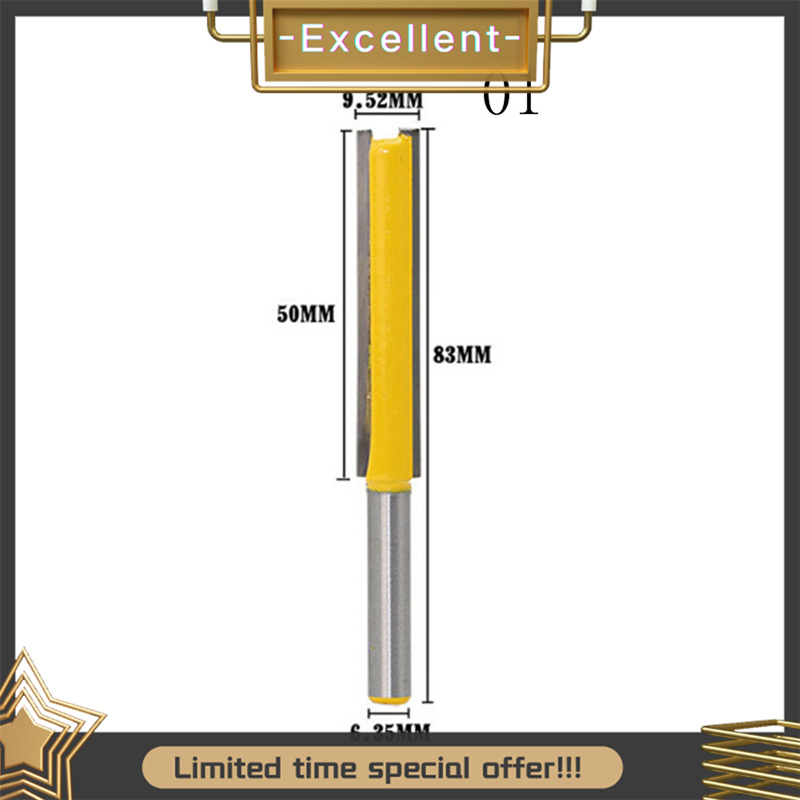 Excellent 1pc Extra Long Flush Trim Router Bit - 1/4" Shank Trimming ...