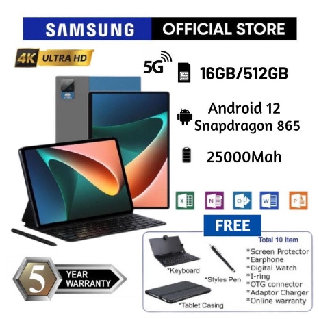 5G Tablet Samsung Galaxy 10.5 Inch Tablet P20 12GB+512GB Learning ...