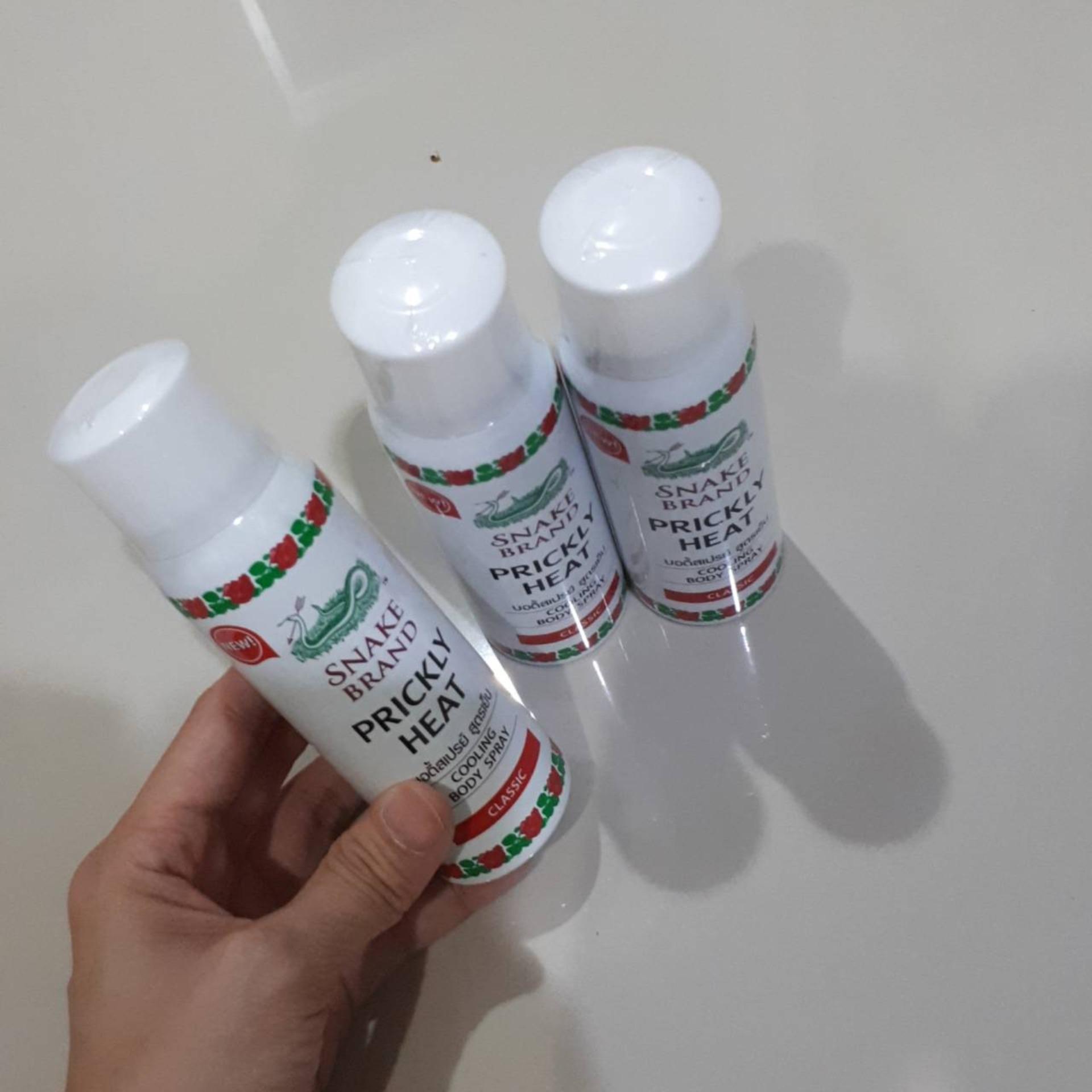 Snake Brand Pricky Heat Cooling Body Spray Classic 50 ml 3กระป๋อง ...