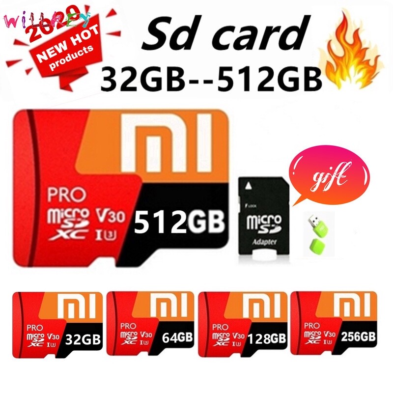 จัดส่งฟรี CODสินค้าพร้อมส่งX-i-a-o-m-i Pro Micro SD Memory Card 32G 64G 128G 256G 512G Flash ...