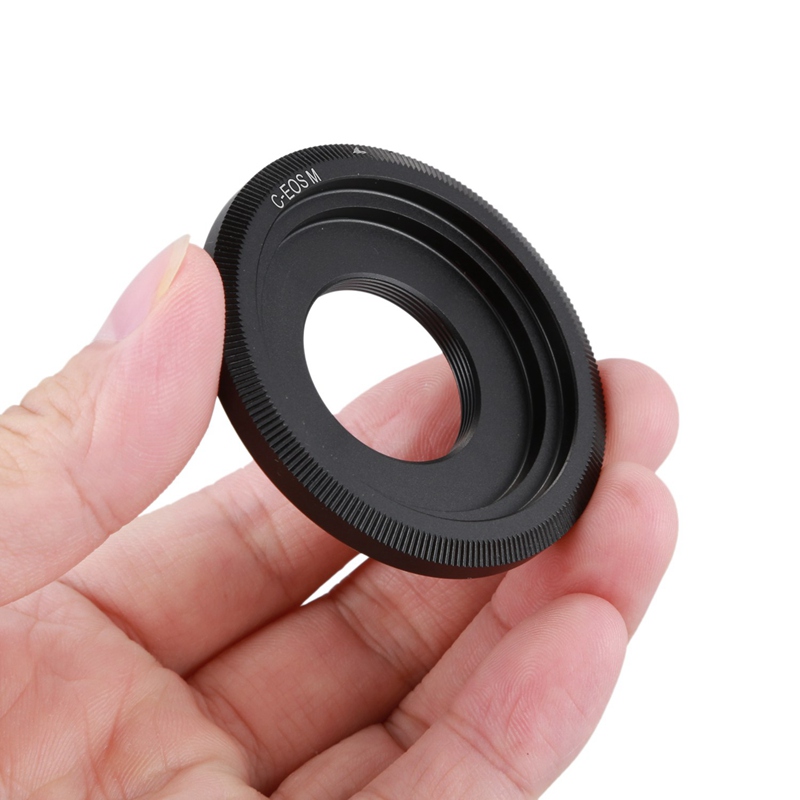 Black C-Mount Cine Movie lens For Canon EOS M M2 M3 Camera Lens Adapter ...