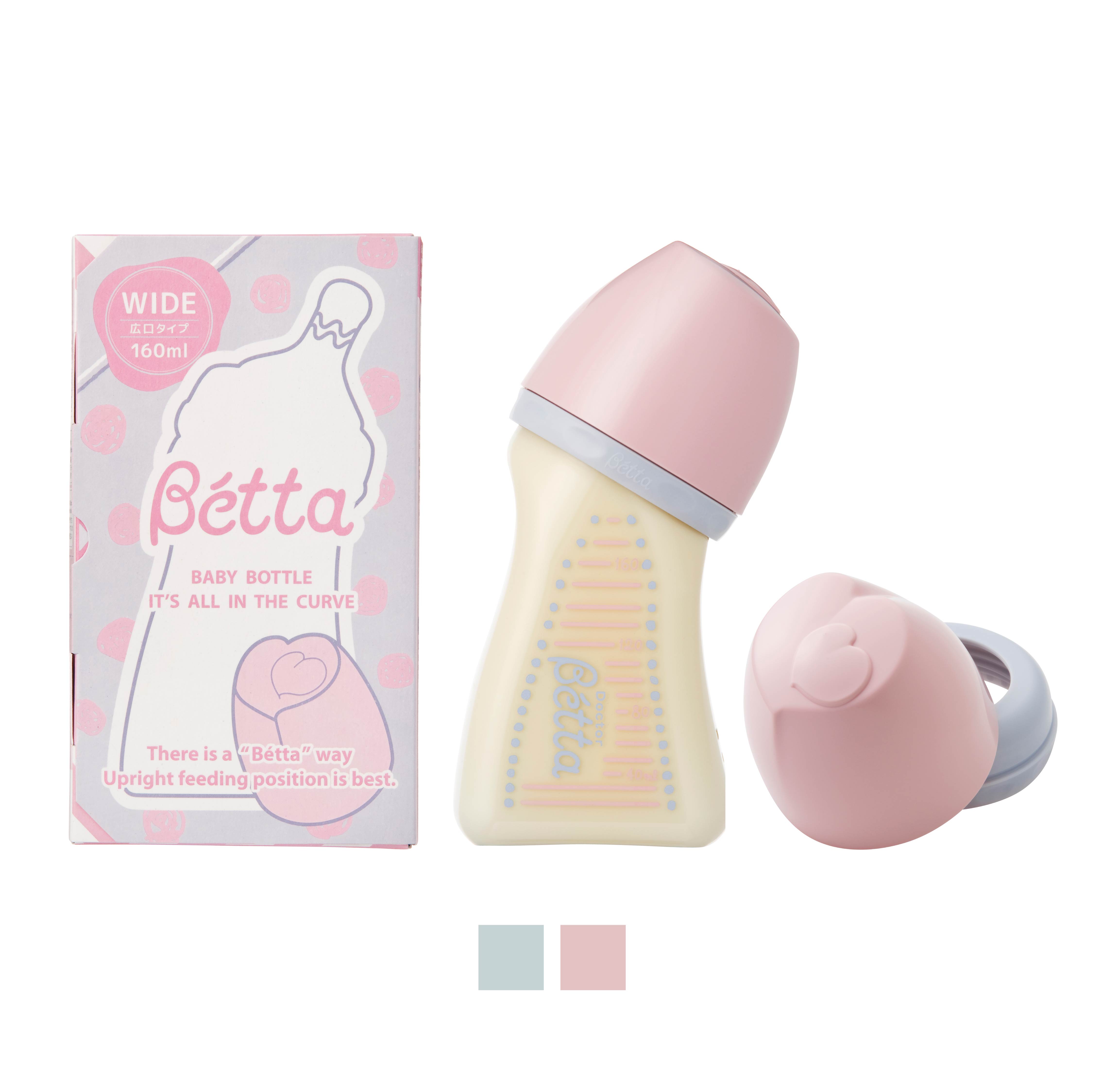 Dr.Bétta Baby Bottle Brain WS2 2 Colors 160ml (PPSU) ขวดนมคอกว้าง บรรจุพร้อมจุกนม Brain Cross ...