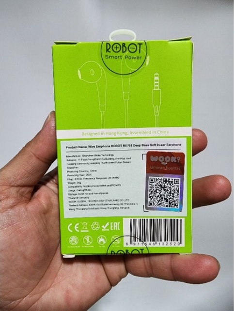 ROBOT RE701 หูฟัง earphone หูฟังเกมมิ่ง เบสหนักแน่น 3.5 มม.รุ่น RE701 ...