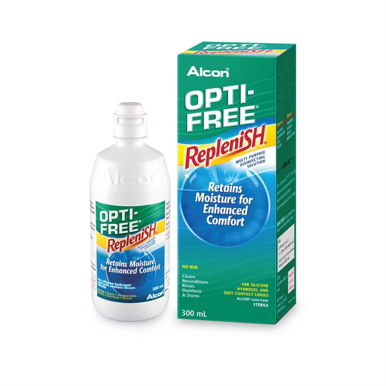 Opti free pure moist 300 ml alcon น้ำยาแช่คอนแทคเลนส์ น้ำยาล้าง ...