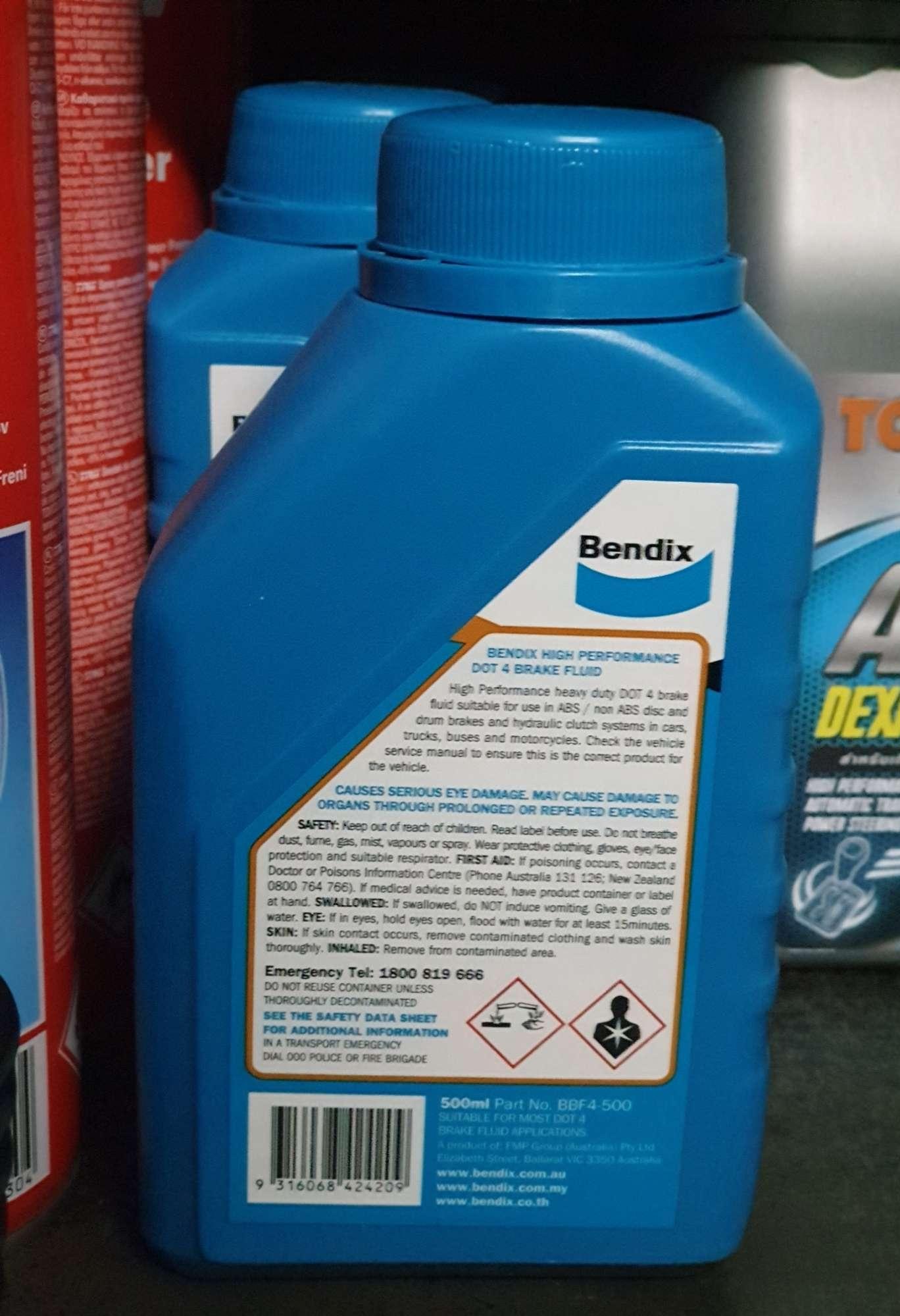 น้ำมันเบรก Bendix DOT 4 (0.5L) คุณภาพสูง เหมาะกับรถญี่ปุ่นและยุโรปทุก ...