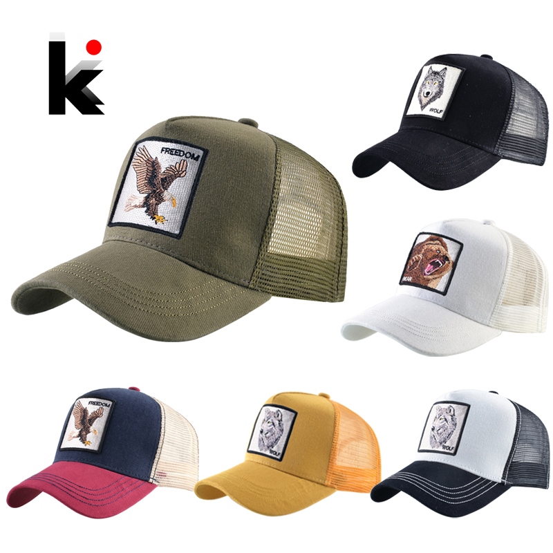 Baseball Caps Men Snapback Hip Hop Hats With Animals Patch Streetwear ...