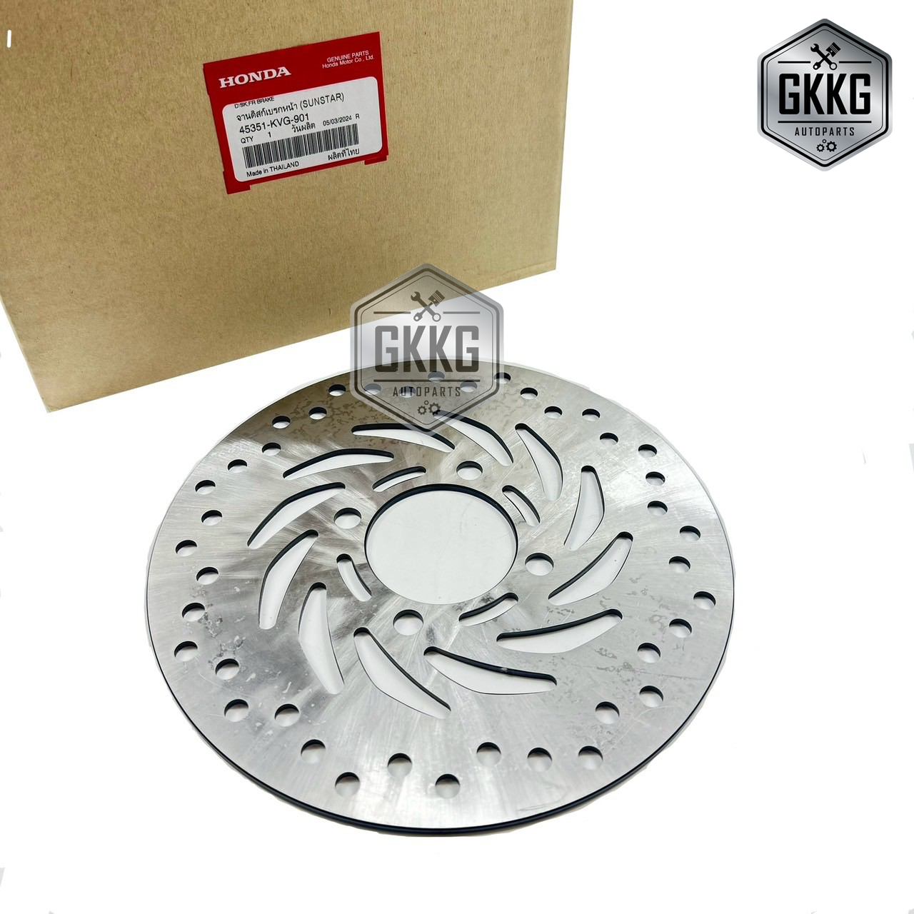 จานดิสเบรคหน้า แท้ศูนย์ HONDA PCX150 (2012-2017) รหัสสินค้า 45351-KVG ...