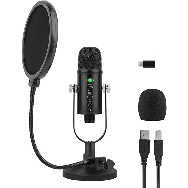 Podcast PC Microphone,USB Microphone,Plug-And-Play Studio Microphone ...