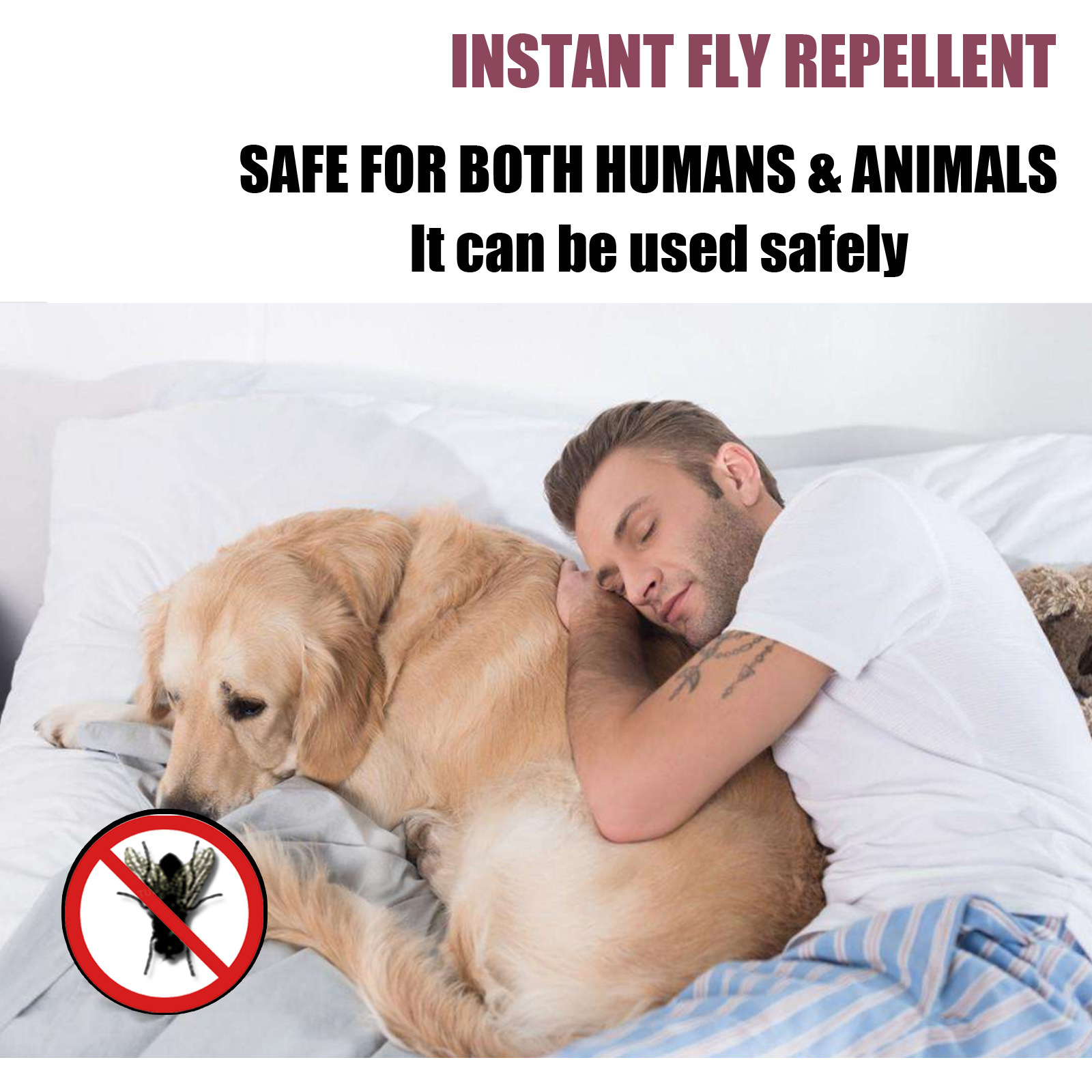 Family and Pet Flea Repellent Spray Convenient Safe to Use Pain-Free ...
