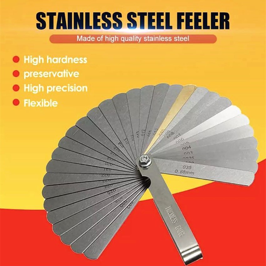 Feeler Gauge เมตริก Gap FILLER ตัวตั้งวาล์วรถมอเตอร์ไซค์และรถยนต์ฟิลเล ...