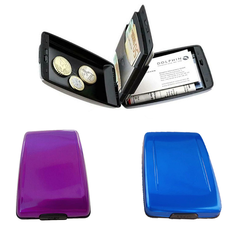 1pc Cool Hard Case Credit Card Scan Aluminium Holder Wallet Protected ...