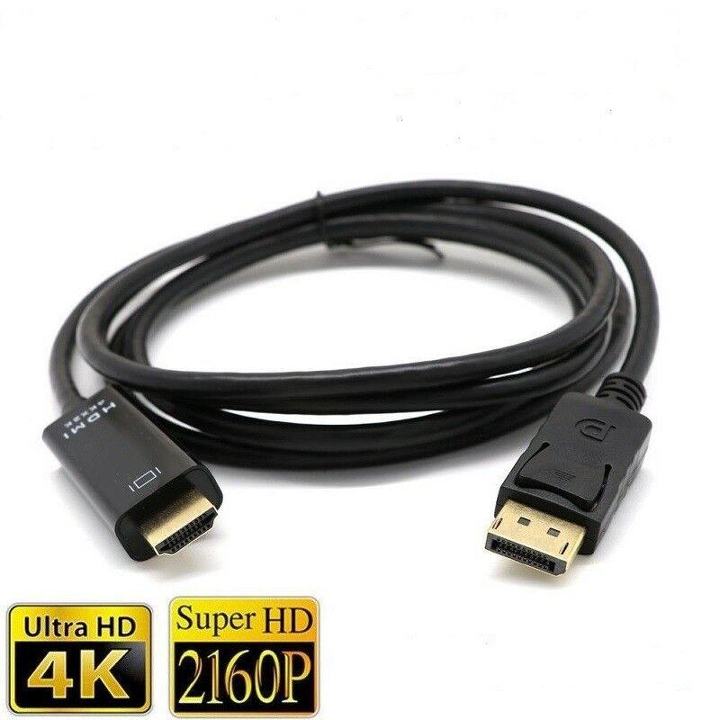 4K*2K HDMI Cable 1.8m DisplayPort Display Port PC DP to HDMI Male to ...