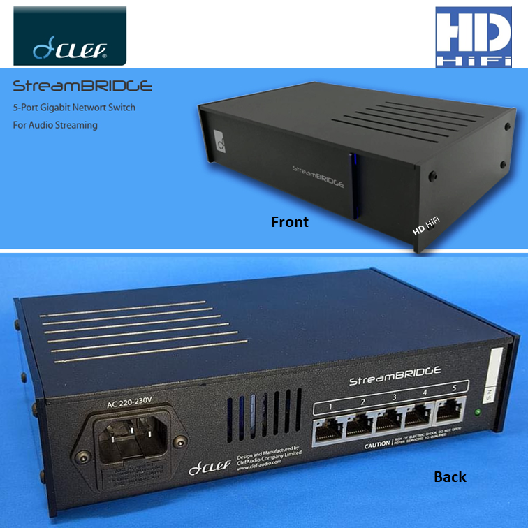 Clef StreamBRIDGE 5-port Gigabit Network Switch for Audio Streaming | Lazada.co.th