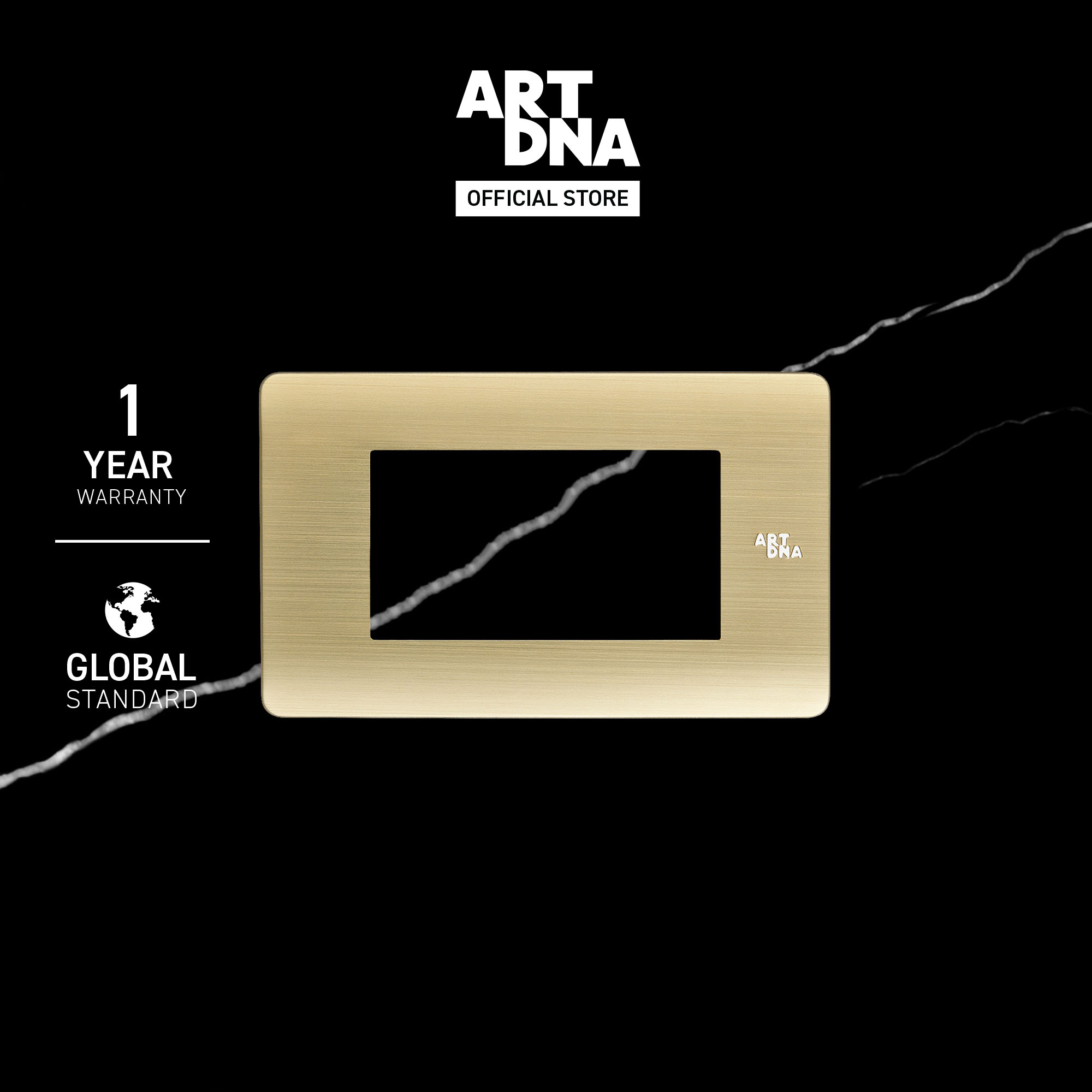 ART DNA หน้ากาก 2 ช่อง Frame 2 Gang สีทอง รุ่น A85 สีทอง ขนาด 2x4 ปลั๊ก ...