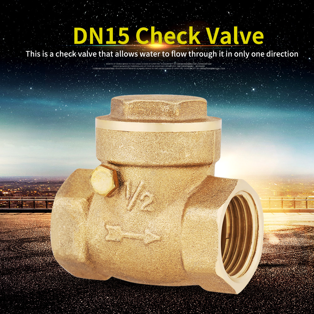 One Way Check Valve Alloy Fuel Non Return Check Valve for Car Oil Water ...