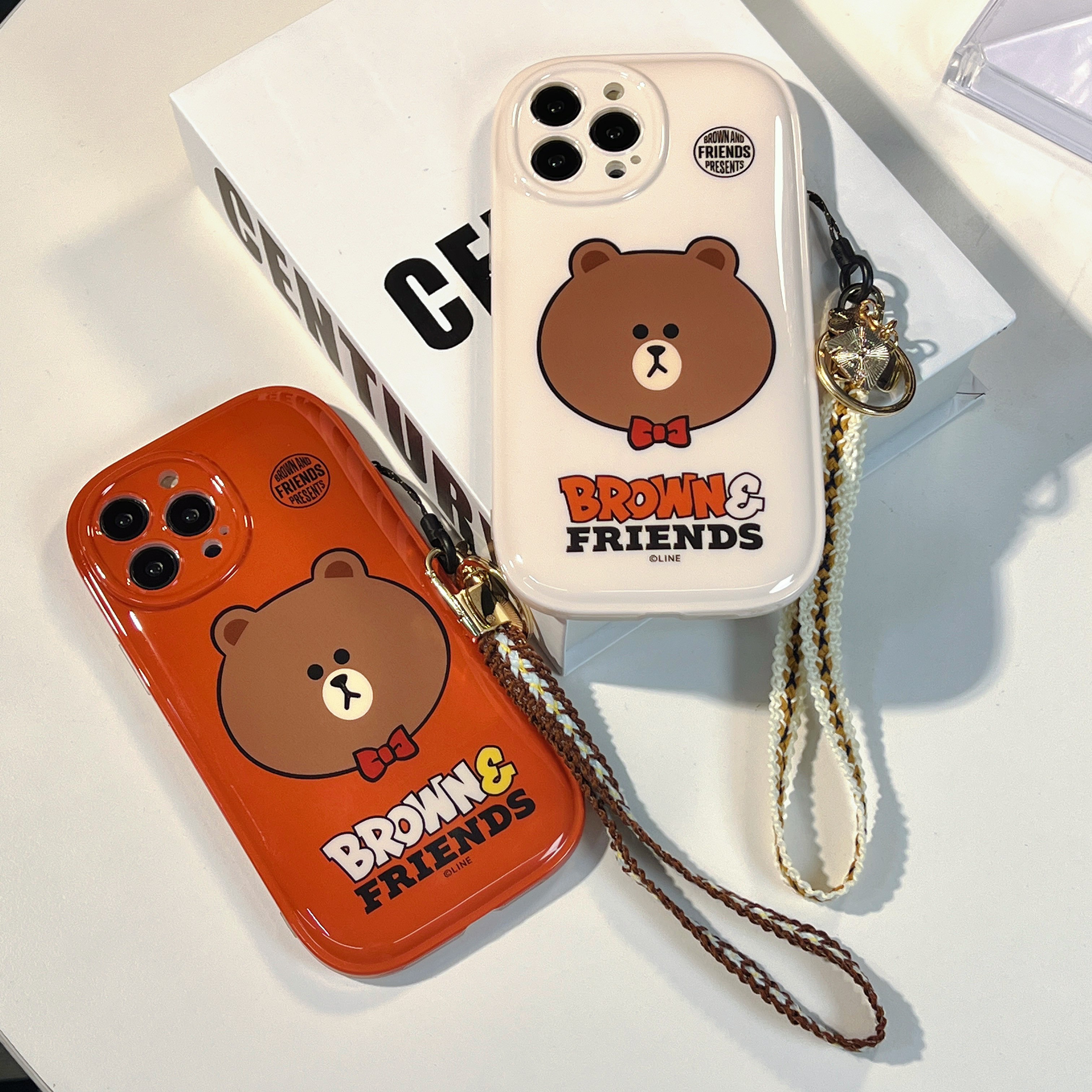 หมีBrown iPhone กรณีพัฟออกแบบการ์ตูนกรณี iphone 14 Pro Max IPhone13 Pro ...