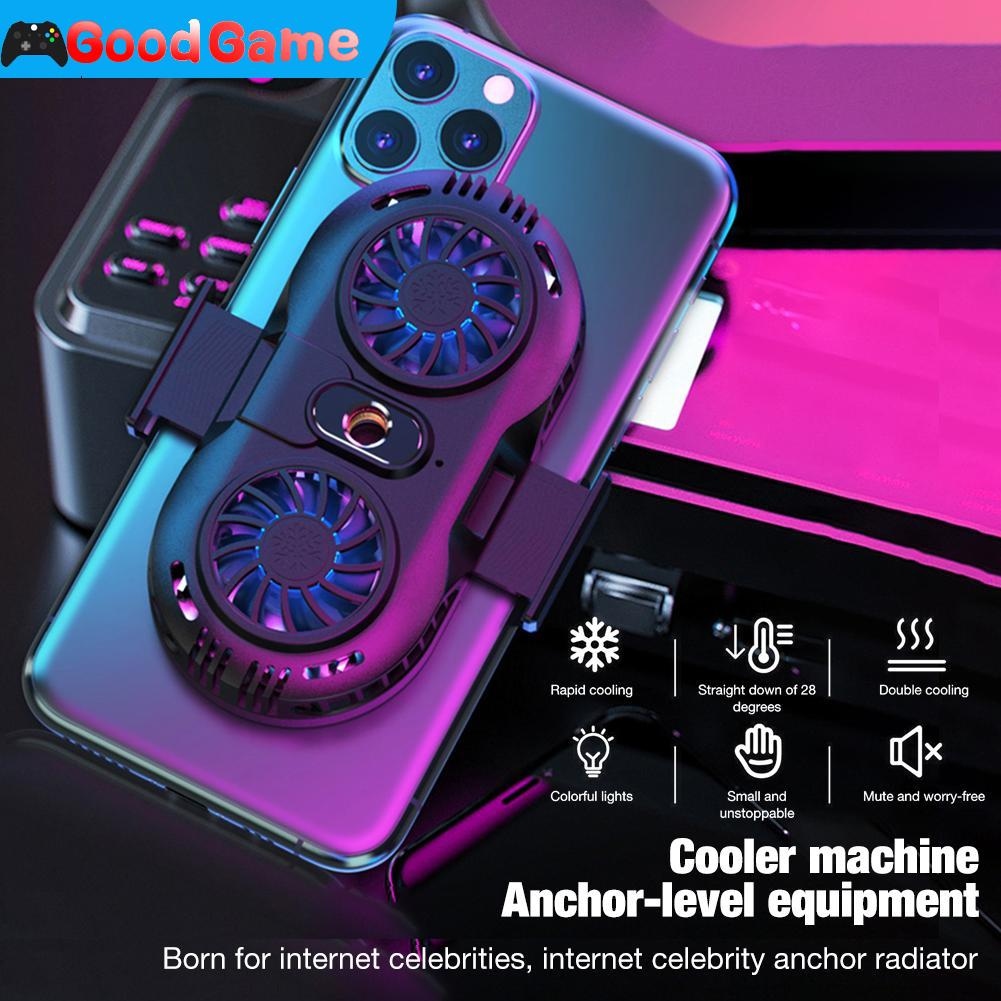 [GoodGame]Mobile phone cooler 2 Fan Holder Cooling Pad Gamepad Mobile ...