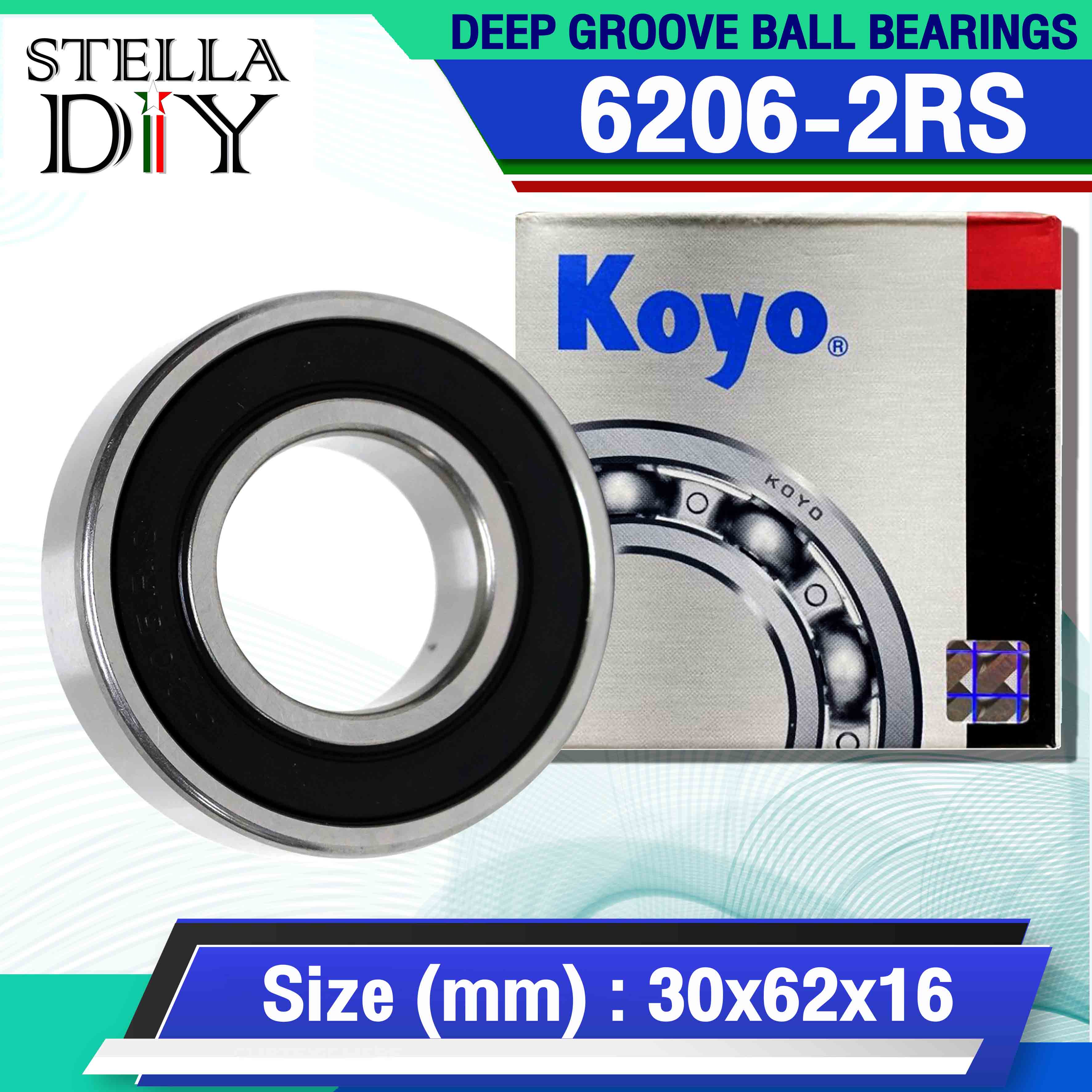 6200 6201 6202 6203 6204 6205 6206 RS ฝายาง 2 ด้าน ตลับลูกปืน KOYO ...