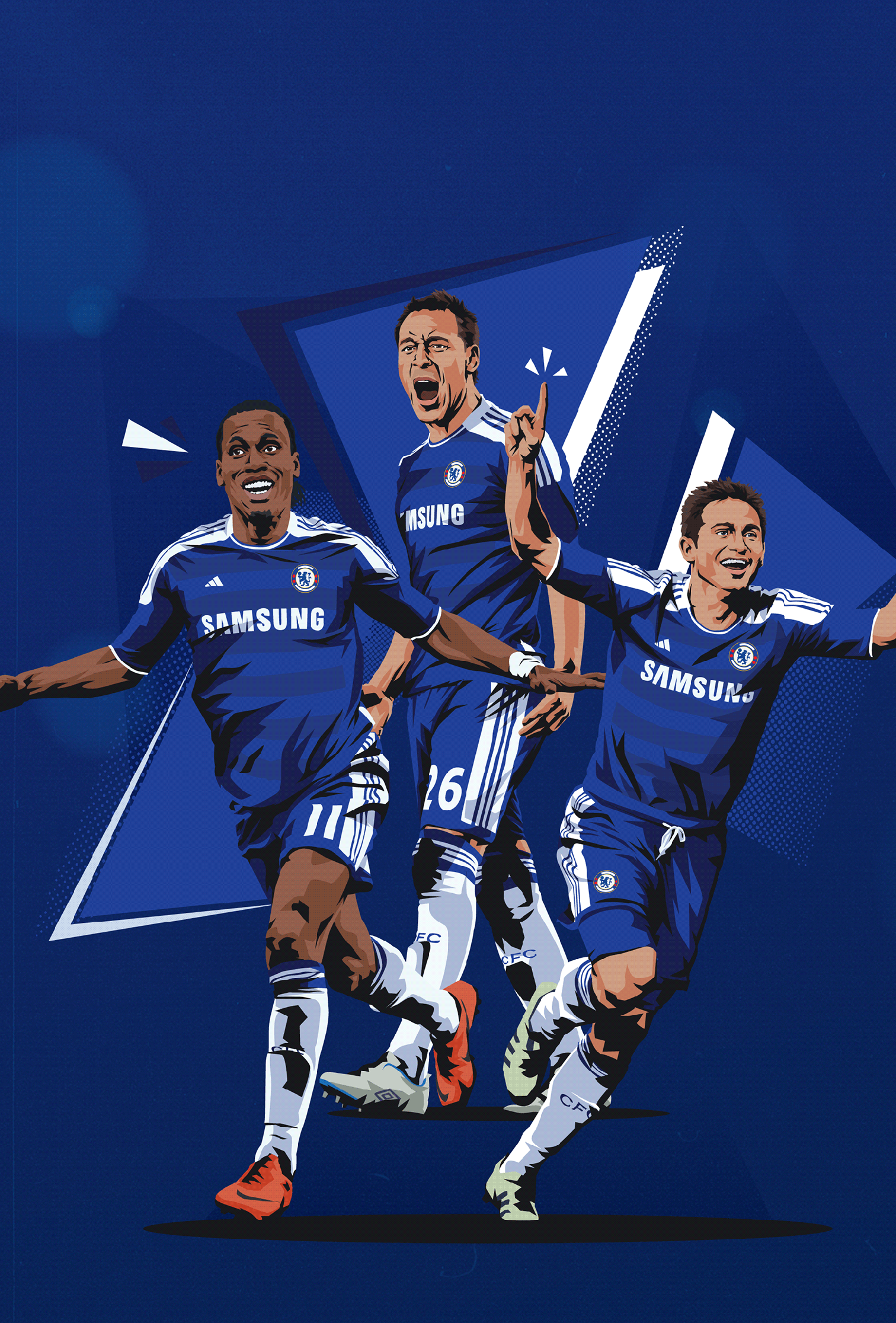 โปสเตอร์ แฟรงค์ แลมพาร์ด Frank Lampard เชลซี Chelsea โปสเตอร์ขนาดใหญ่ ...