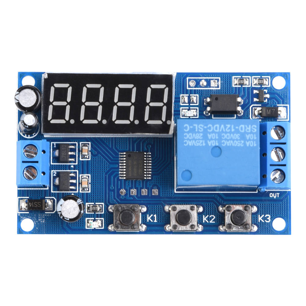 Digital Timer Relay จอแสดงผลแอลอีดีนาฬิกาจับเวลาปรับได้รีเลย์อัตโนมัติ ...
