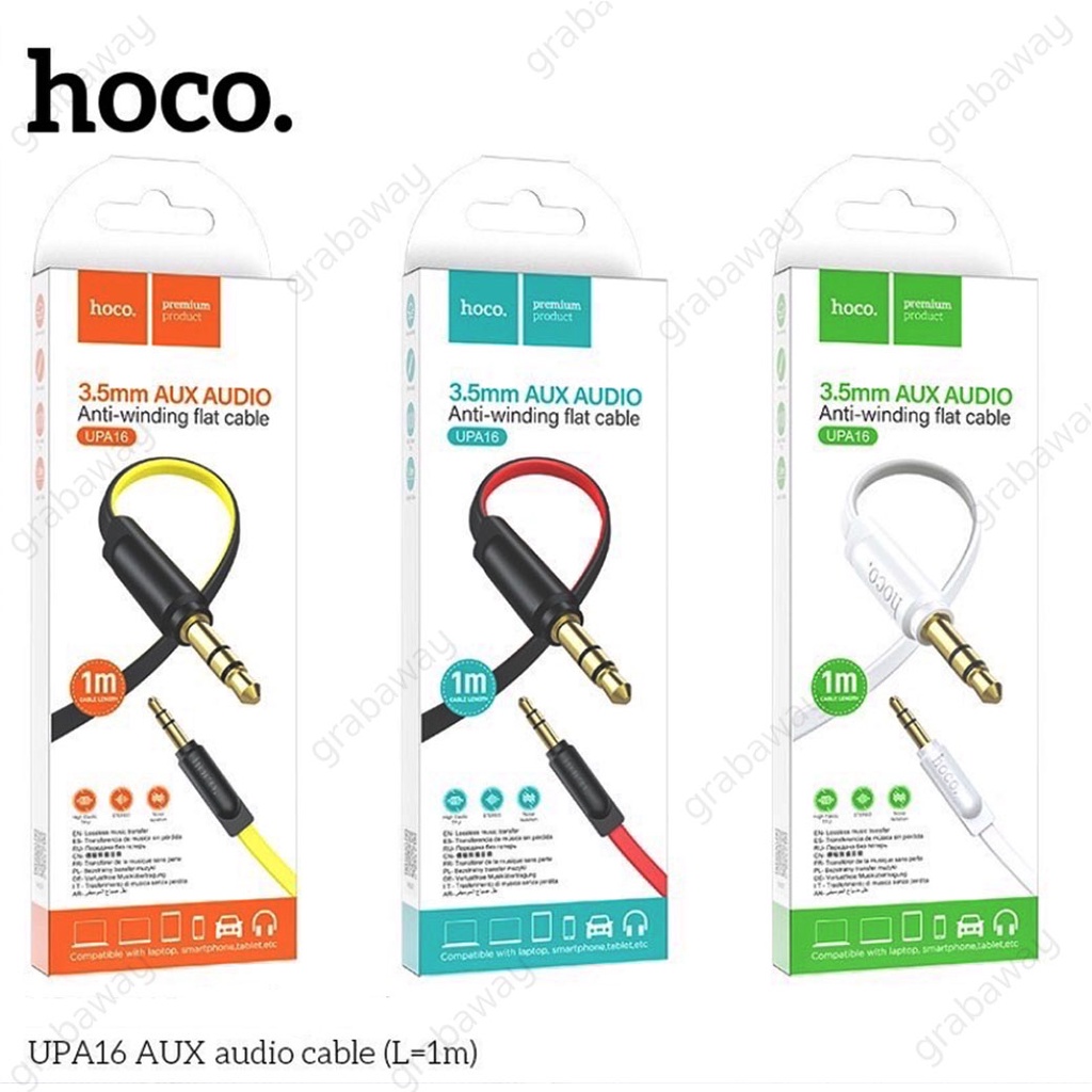 Hoco UPA16 AUX สาย3.5mm. ความยาว 1 เมตร และ 2 เมตร สายAUX ของแท้ - UNIIX - ThaiPick