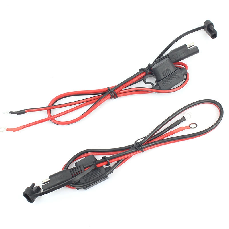 Foxsur 2Pcs Motorcycle Battery Charger Sae Charging Cable Sae Quick ...
