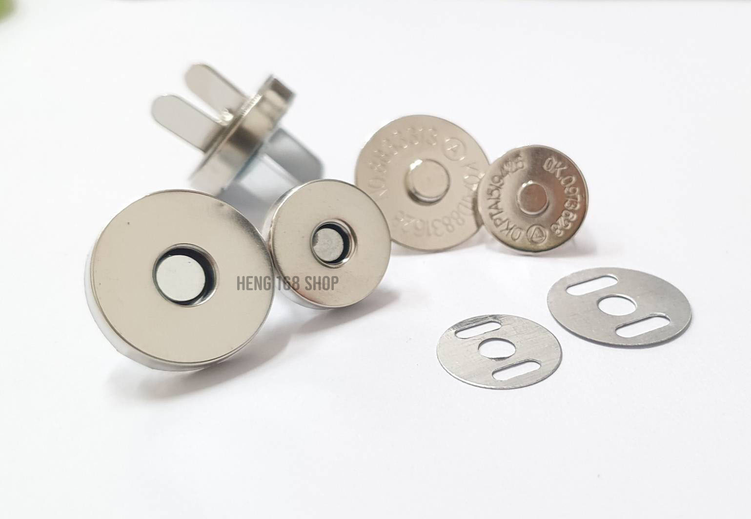 แม่เหล็กติดกระเป๋า กระดุมแม่เหล็ก 14มิล 18มิล 100ชุด - HENG 168 SHOP - ThaiPick