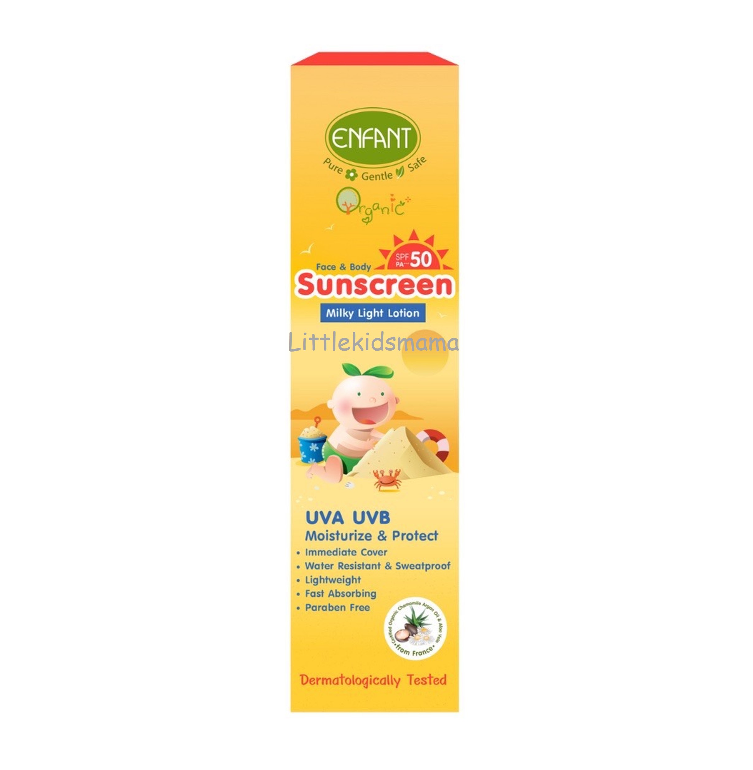 Enfant (อองฟองต์) โลชั่นกันแดดสูตรอ่อนโยนสำหรับเด็ก Enfant Organic Plus ...