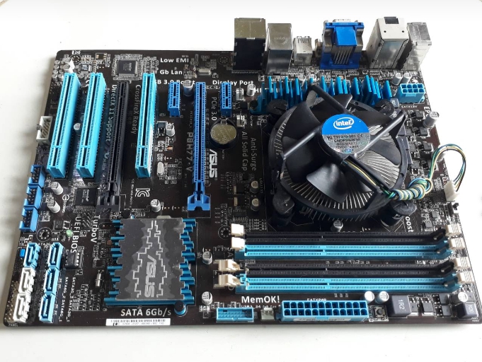 MAINBOARD เมนบอร์ด พร้อม CPUพัดลมตามรูป Core i7-i5 ASUS P8H77-V Intel ...