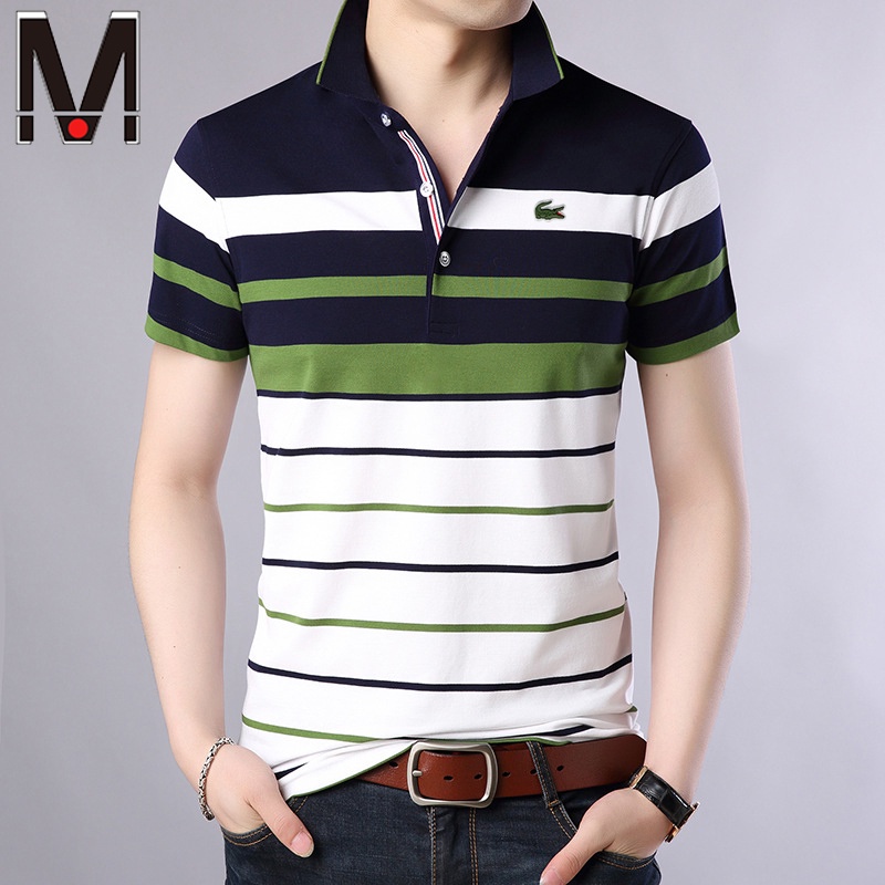 3 Colour 】 NEW Fashion Polo Shirt Men Cotton Lapel Collar T Shirt ...