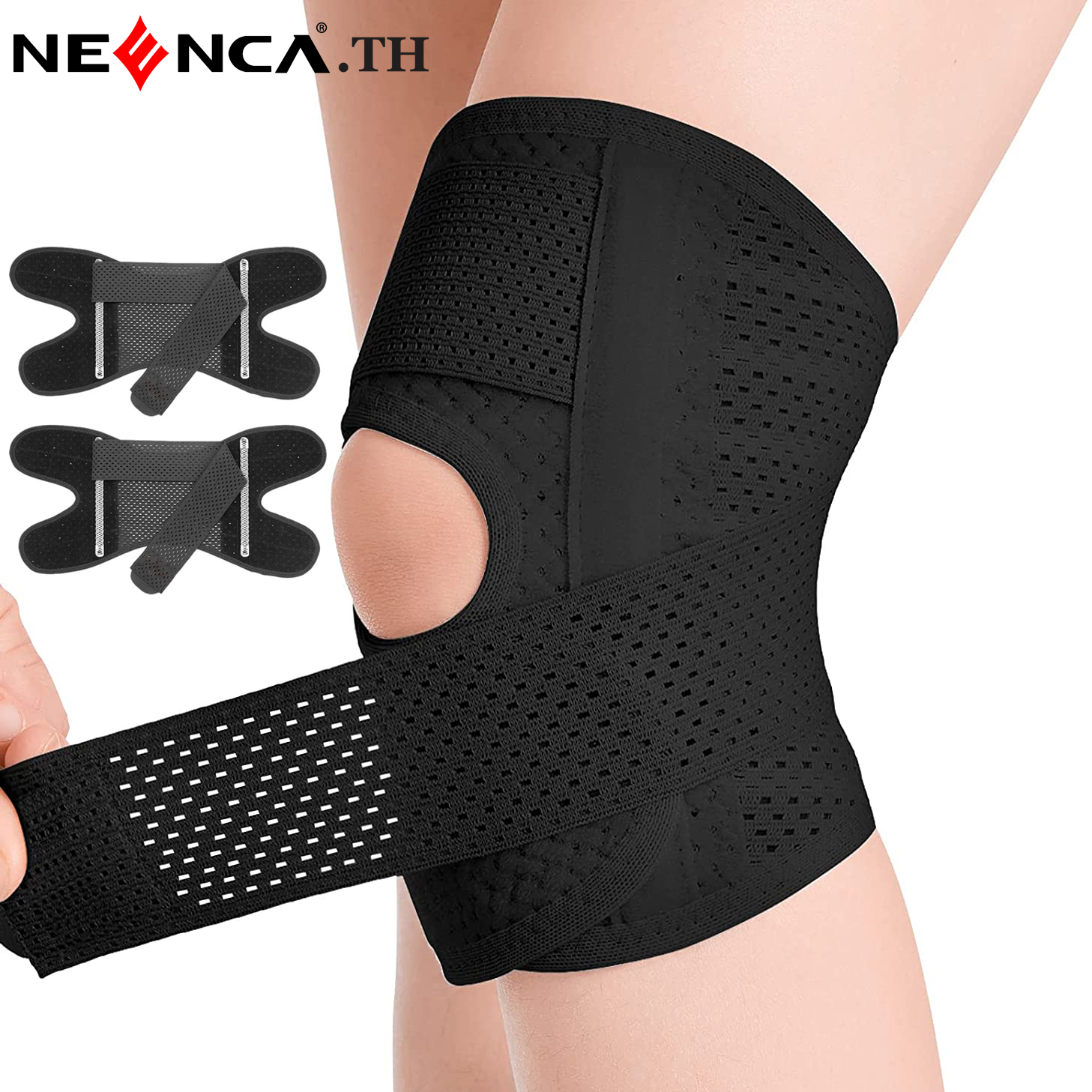 NEENCA Knee Brace 2 Pack Adjustable Compression Knee Support Brace for ...