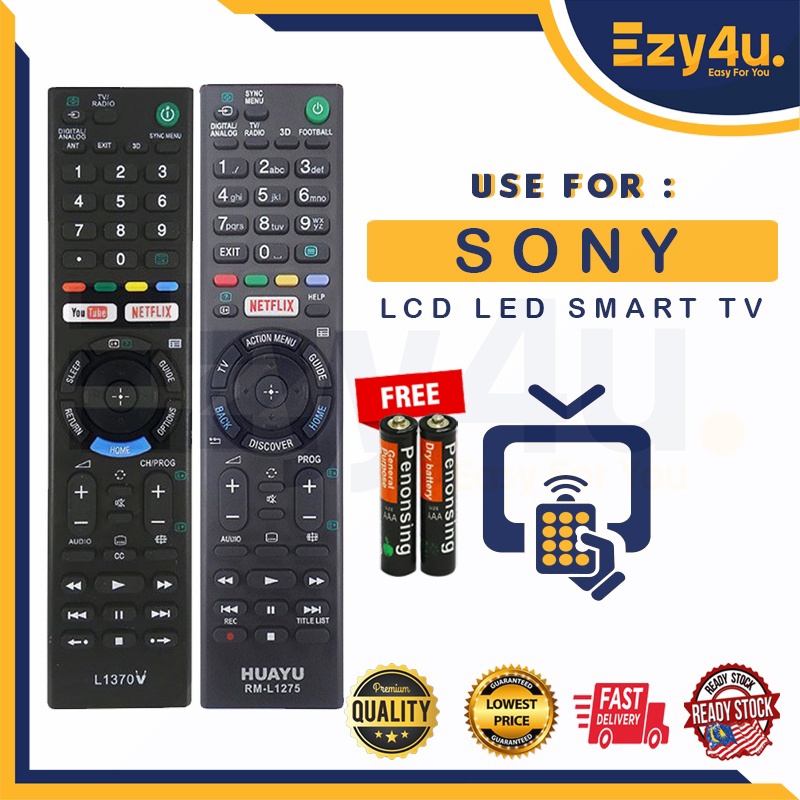 via LCD LED SMART Remote Control 3D REPLACEMENT RM-L1275 RMT-TX300P RMT ...