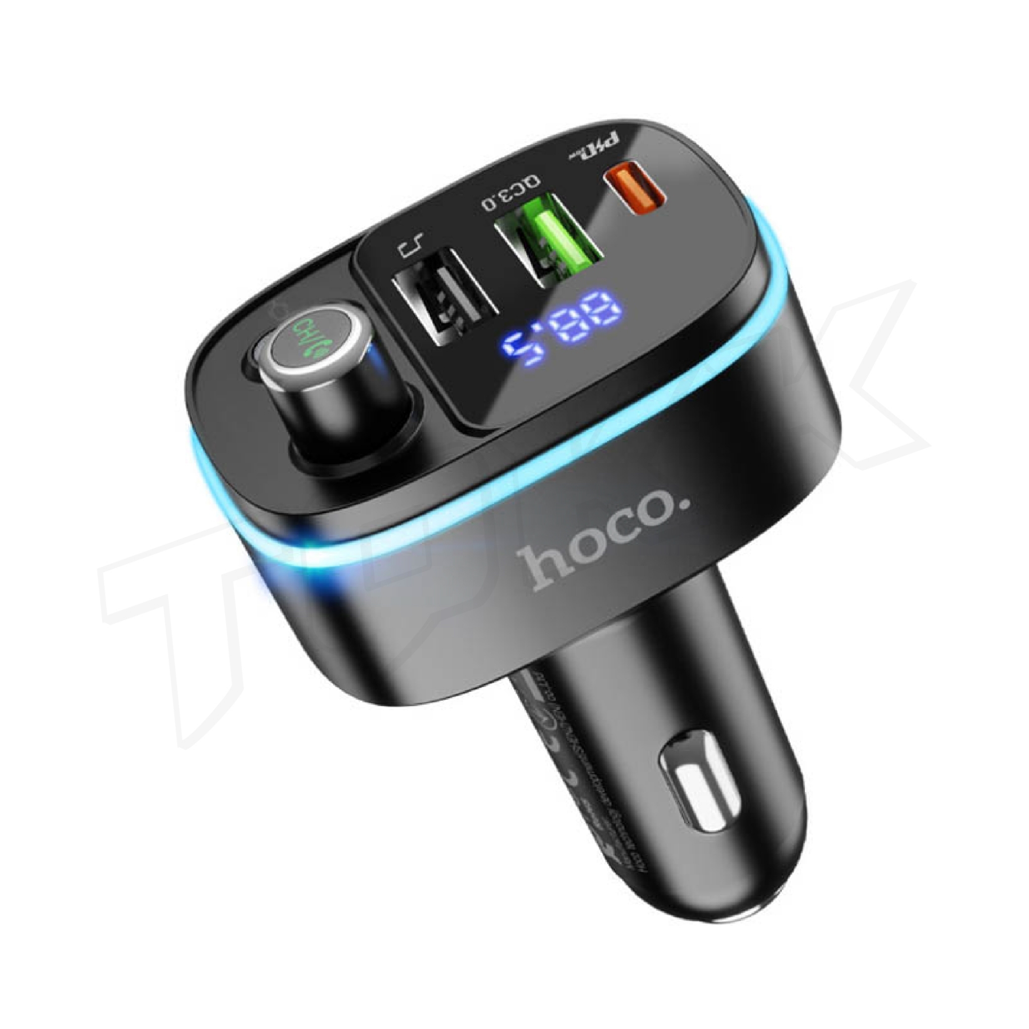 Hoco E62 บลูทูธ ในรถยนต์ Bluetooth5.0 Car Kit FM Transmitter PD20W + QC 3.0 display LED Jdy8899 ...