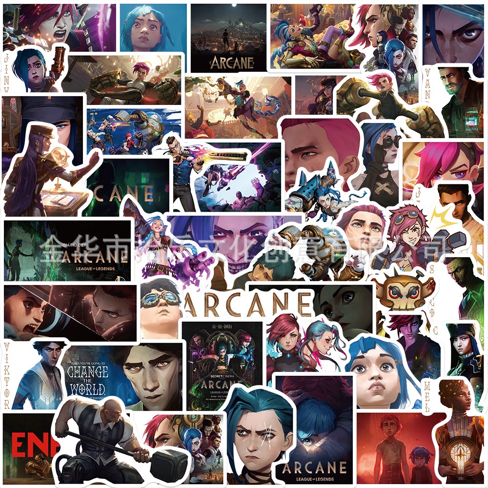 💥พร้อมส่ง💥GAME LOL Sticker ลีกออฟเลเจ็นดส์ League of Legend Arcane 50 ...