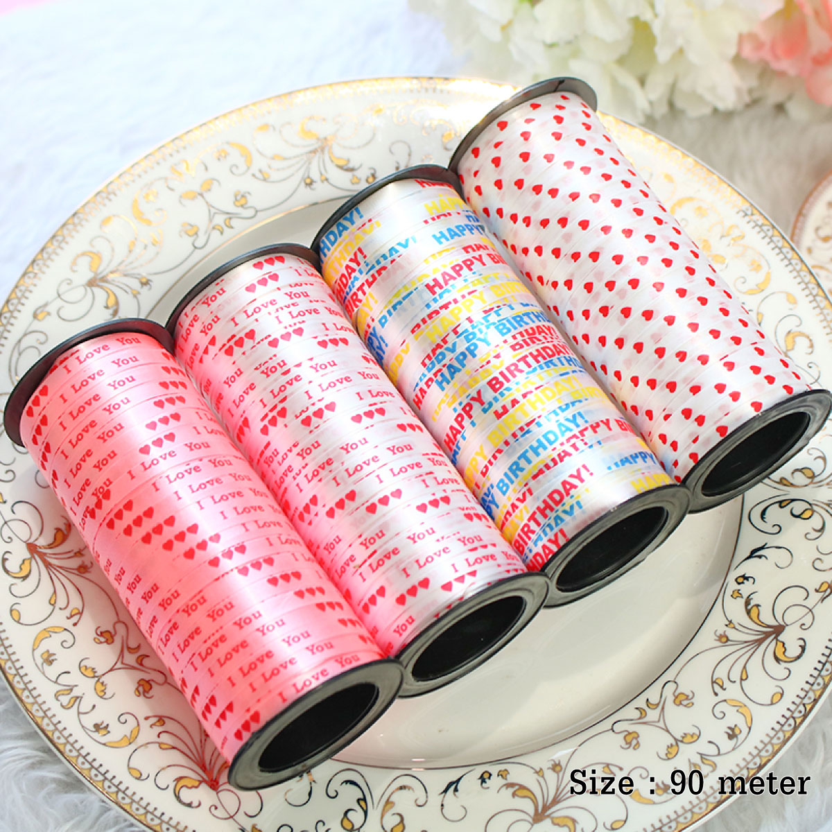250 meter Ribbon Wedding Decoration Ribbon Balloon Ribbons for Parties ...