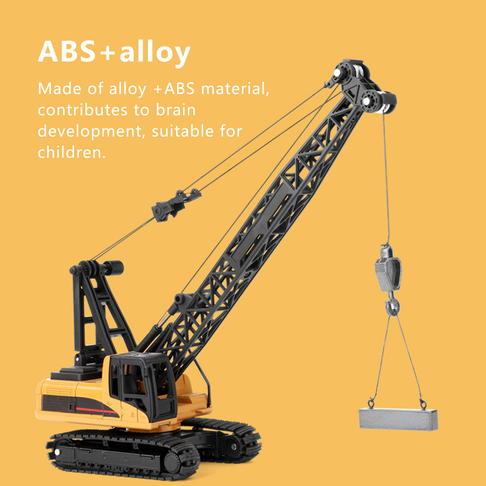 【COD】1:50 Engineering Crane Model Alloy Engineering Vehicle Static ...