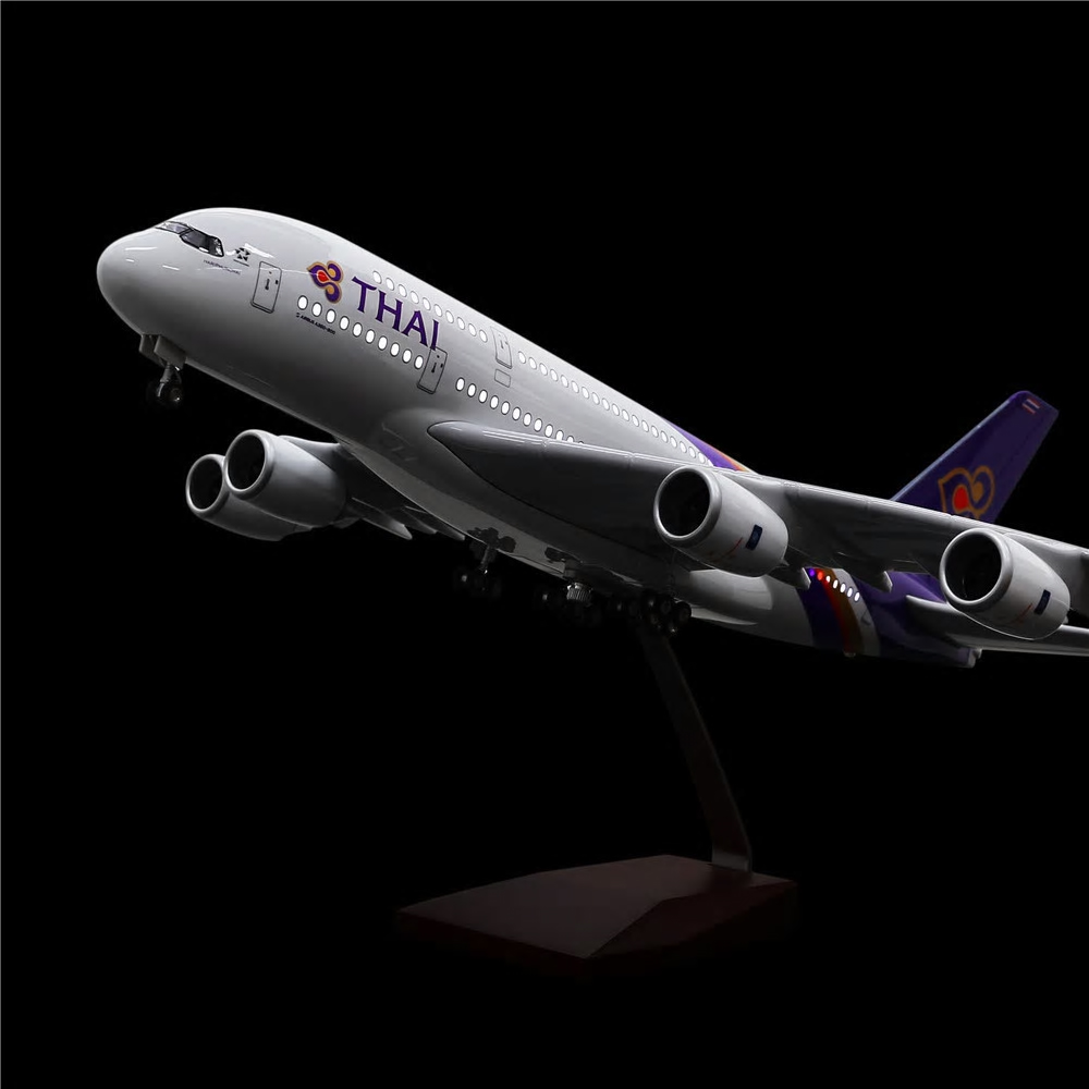 Thai Airways Airbus A380 Airplane Model with LED Light (Touch or Sound ...