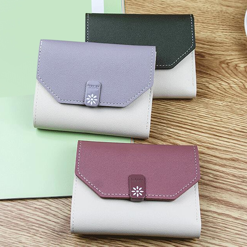 2021 New Women Wallet Fashion Money Bag Ladies Short Leather Card ...