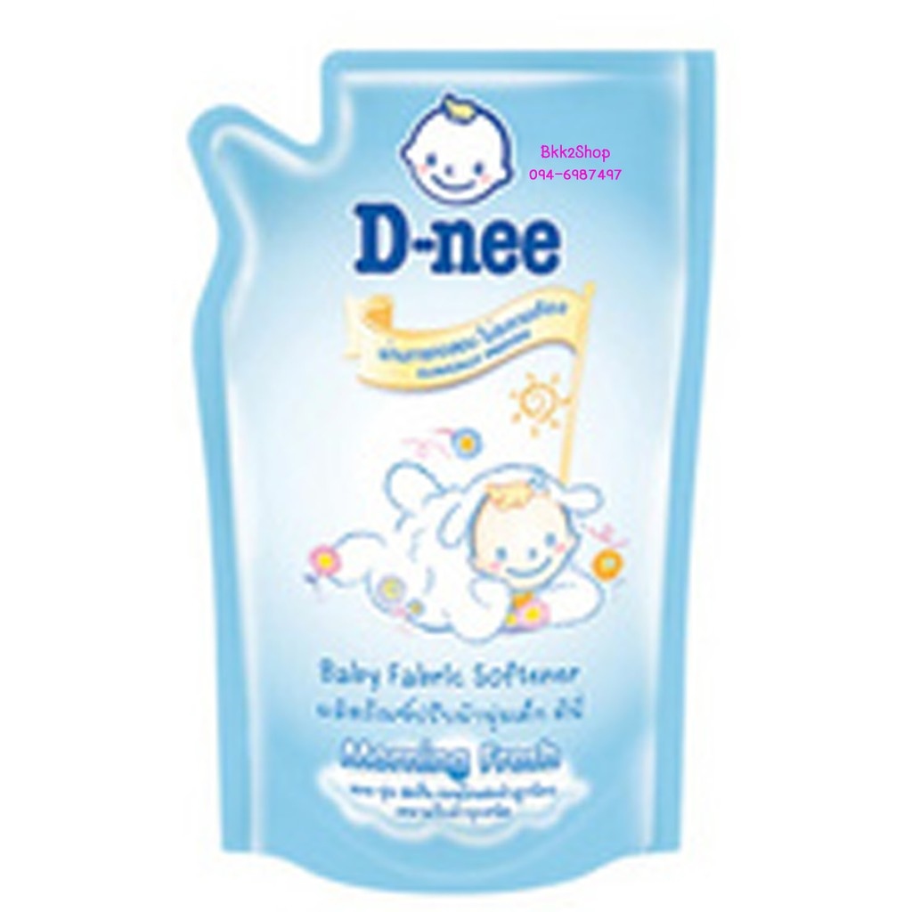 D-nee ผลิตภัณฑ์ปรับผ้านุ่มเด็ก ดีนี่ กลิ่น Morning Fresh (สีฟ้า) ชนิดเติม 600 มล. ยกลัง 12 ถุง ...