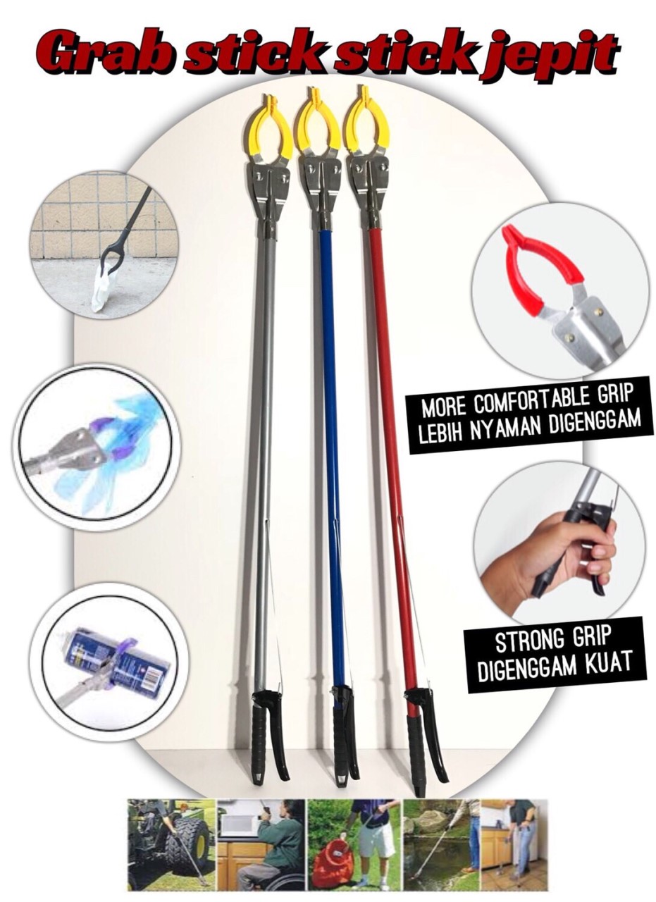 Grab Stick jepit ไม้หนีบของสูง ไม้หนีบขยะ ไม้หนีบของ ใบ้ไม้ หยิบของสูง ...