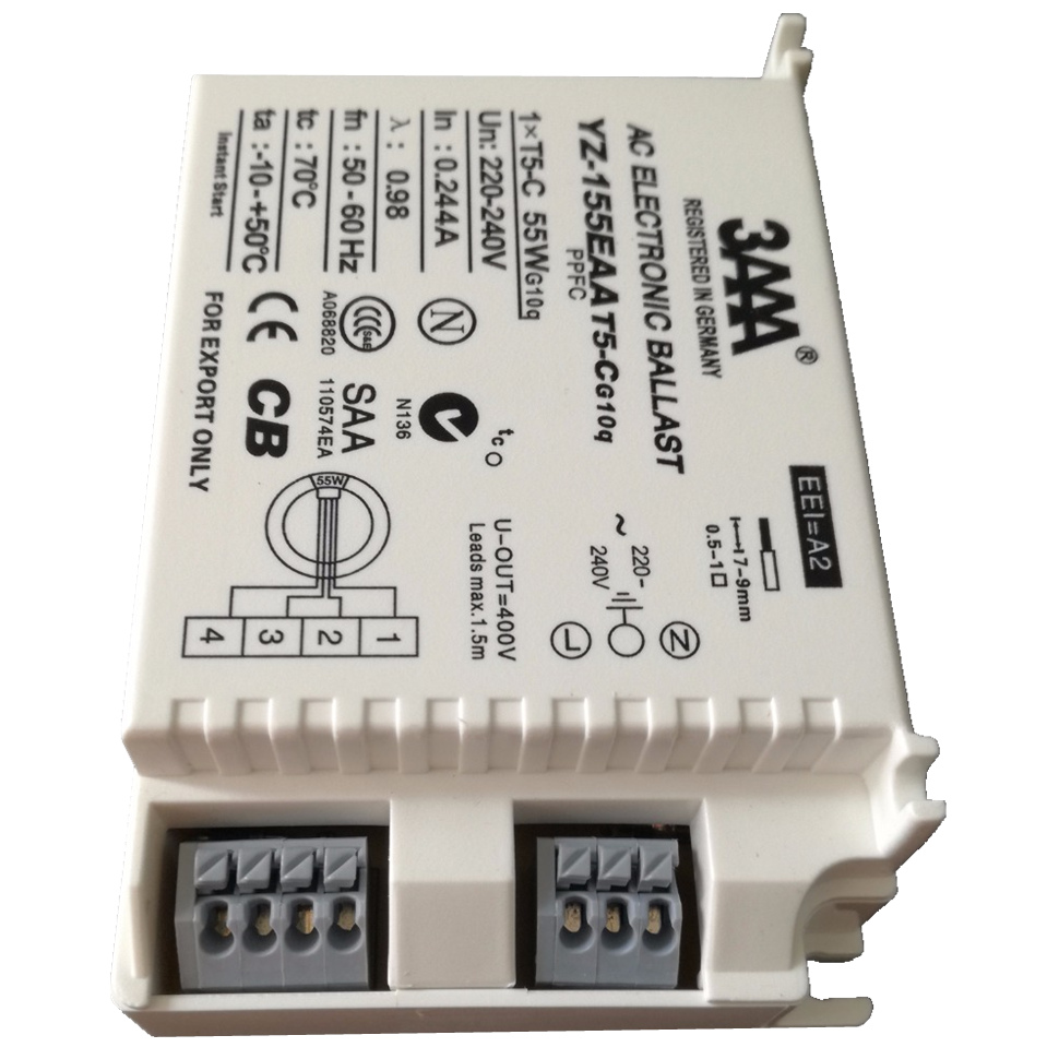 3AAA YZ140EAA YZ155EAA 40W 55W T5-C Electronic Ballast 220V AC G10q Fluorescent Lamp Rectifier ...