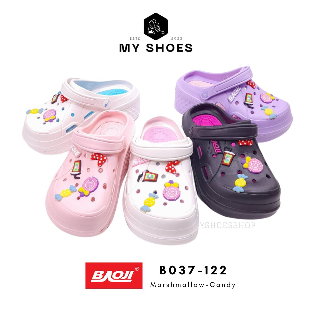 รุ่นใหม่!! Baoji รุ่น B037-122 รองเท้าหัวโตบาโอจิ ลายลูกอม น่ารัก พื้น ...