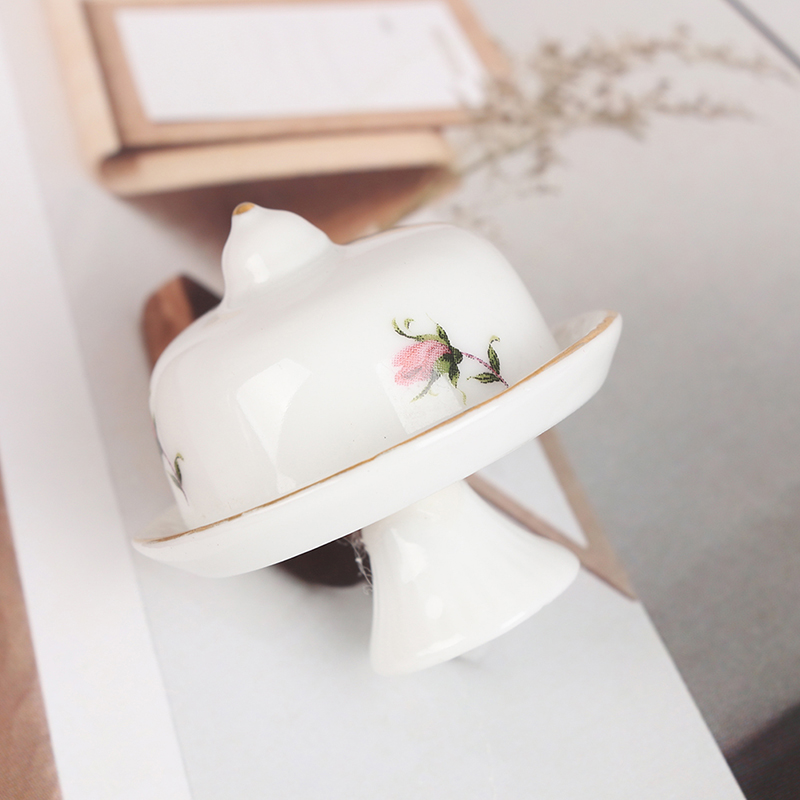 1pc Ceramics DIY Miniature Dollhouse Cake Dish Cover Kitchen ...